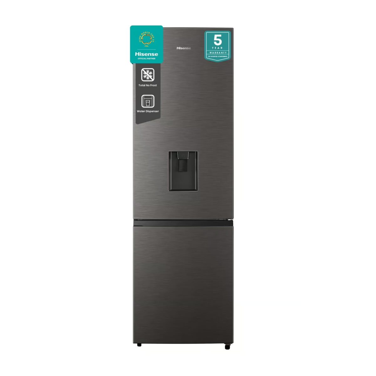 Hisense 263L Fridge Freezer with Water Dispenser Silver - H370BITWD ...
