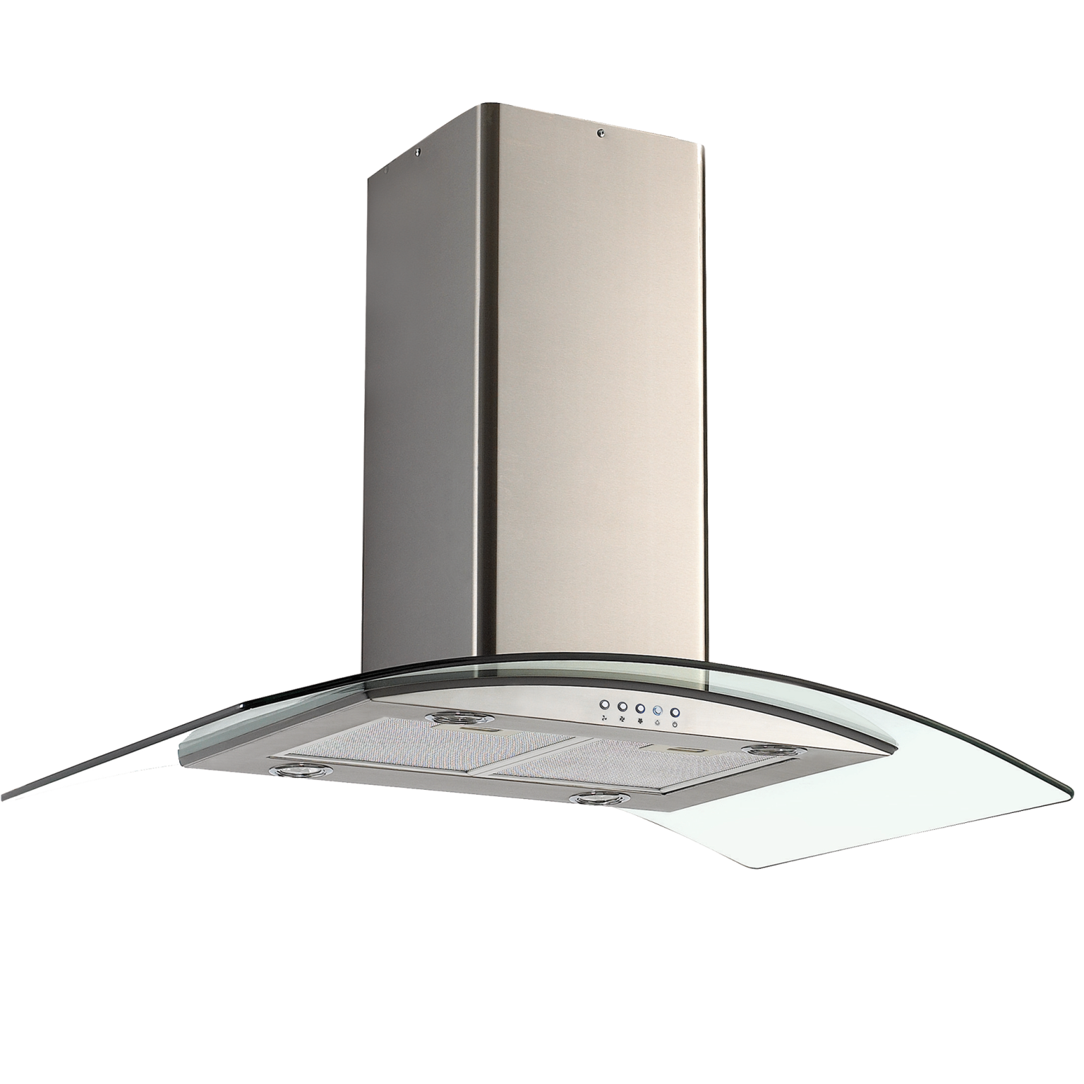 Defy 90cm Island Curved Glass Extractor - Inox DCH323 - Nu Home