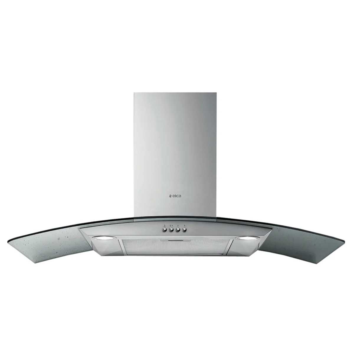 Elica 90cm Curved Glass Extractor Stainless Steel - 10/CIRCUS90 - Nu Home