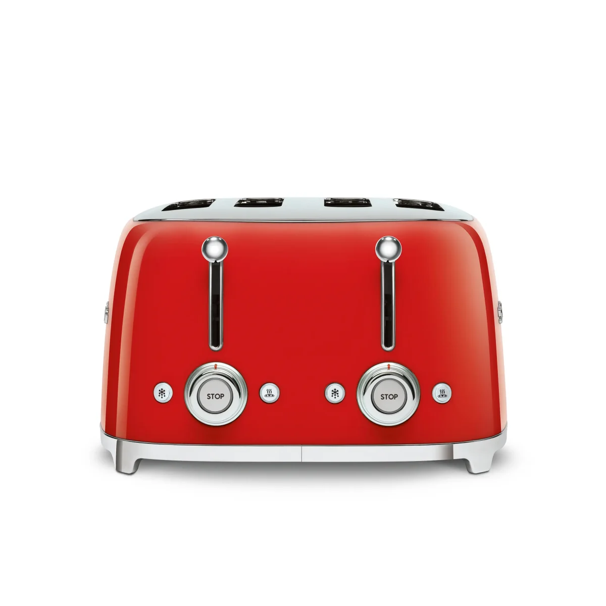 SMEG 4 SLICE SQUARE TOASTER RED - TSF03RD - Nu Home